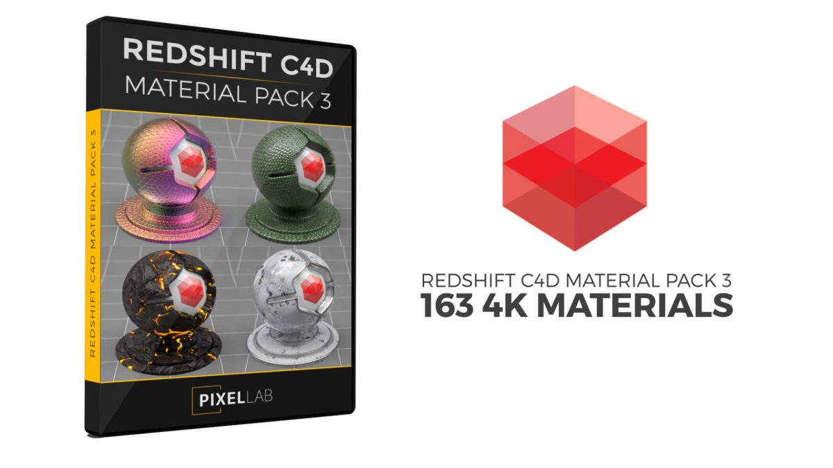 Redshift / Cinema 4D : Material Pack 03 • helloluxx